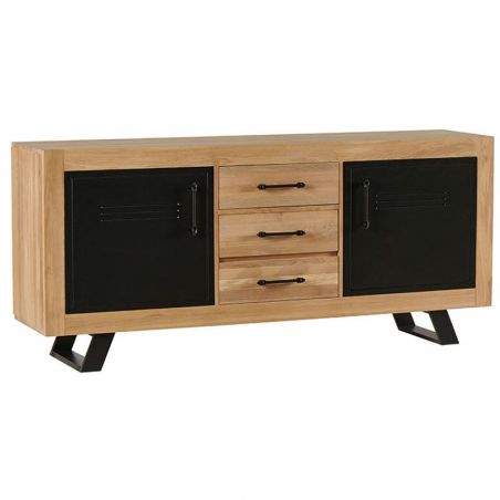 Buffet bas chêne massif huilé 190cm Davos Casita DAVBAH 23