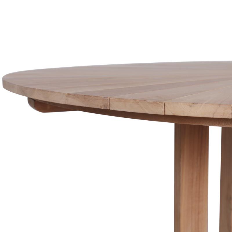 Table ronde jardin teck massif 8 personnes | Livraison Gratuite